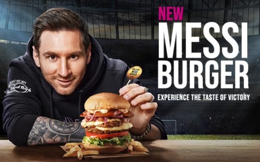 You can now try the Messi Burger at Hard Rock Café in Barcelona.