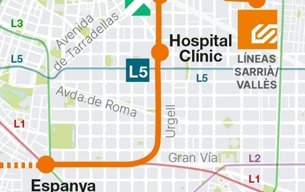 En 2030 se prevé la unión de Plaza España y Gràcia con la nueva L8