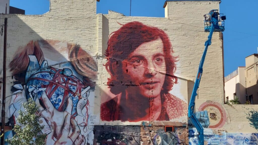 In memory of Salvador Puig Antich, new mural by Roc Blackblock